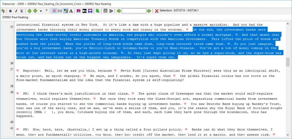 Categorize Media Data with a Transcript | Transana Online Tutorial