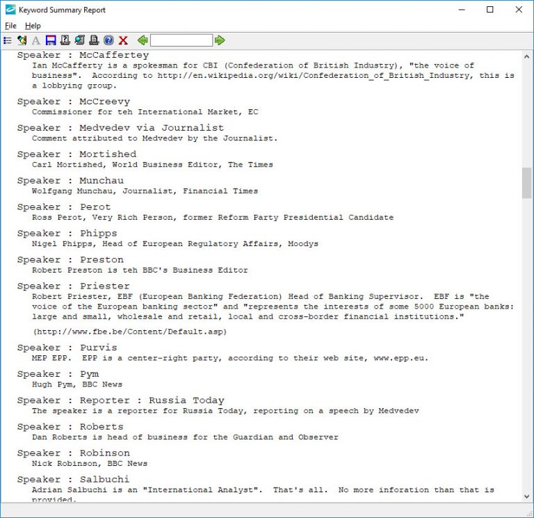 Transana Basic Using Transana S Reports Transana Online Tutorial
